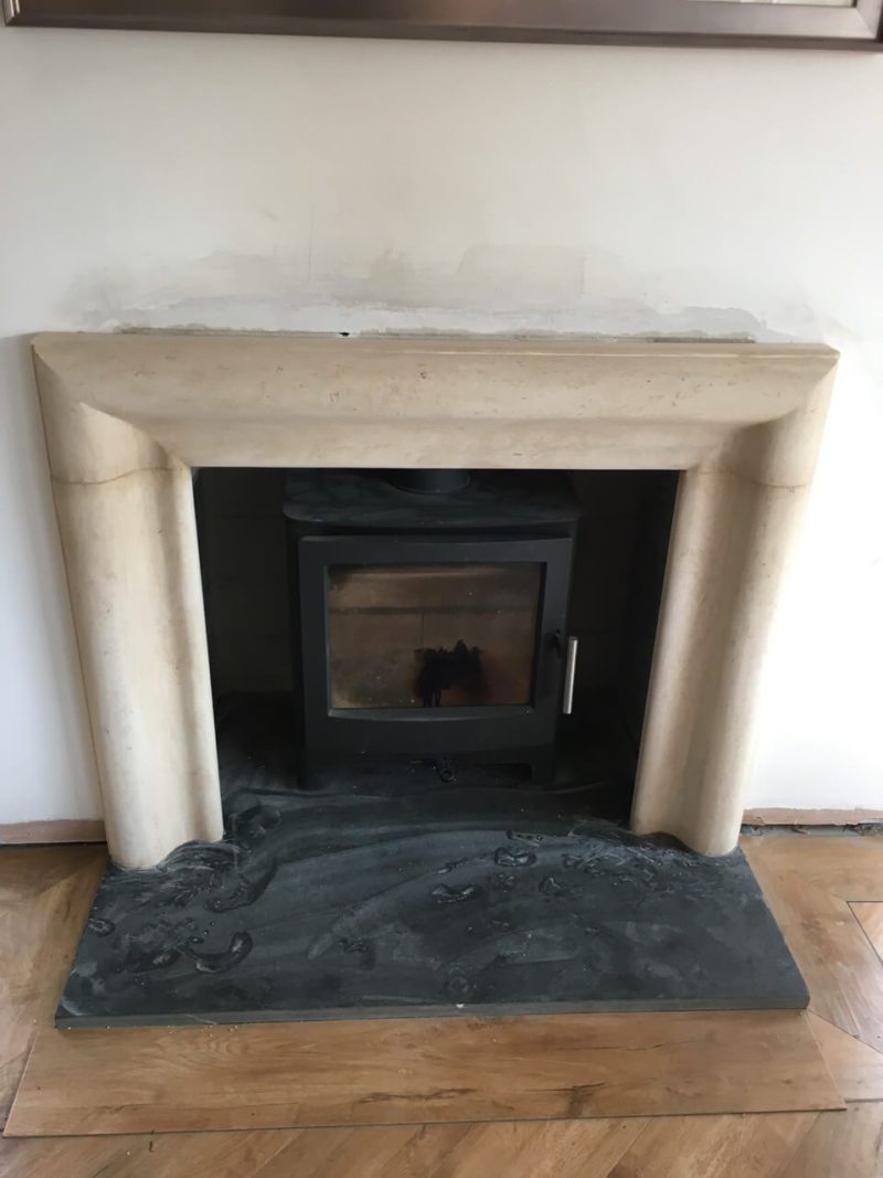 Limestone Fireplace Surround by Buxton Architectural Paving & Stone