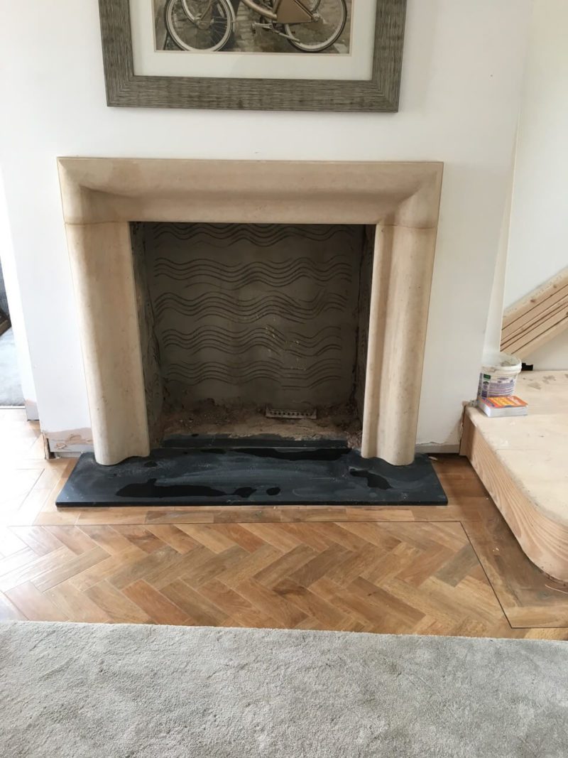 Limestone Fireplace Surround by Buxton Architectural Paving & Stone