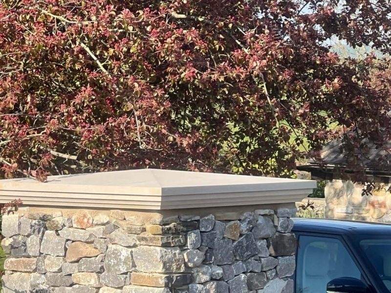 Natural Stone Pier Cap Project ~ Architectural Paving & Stone