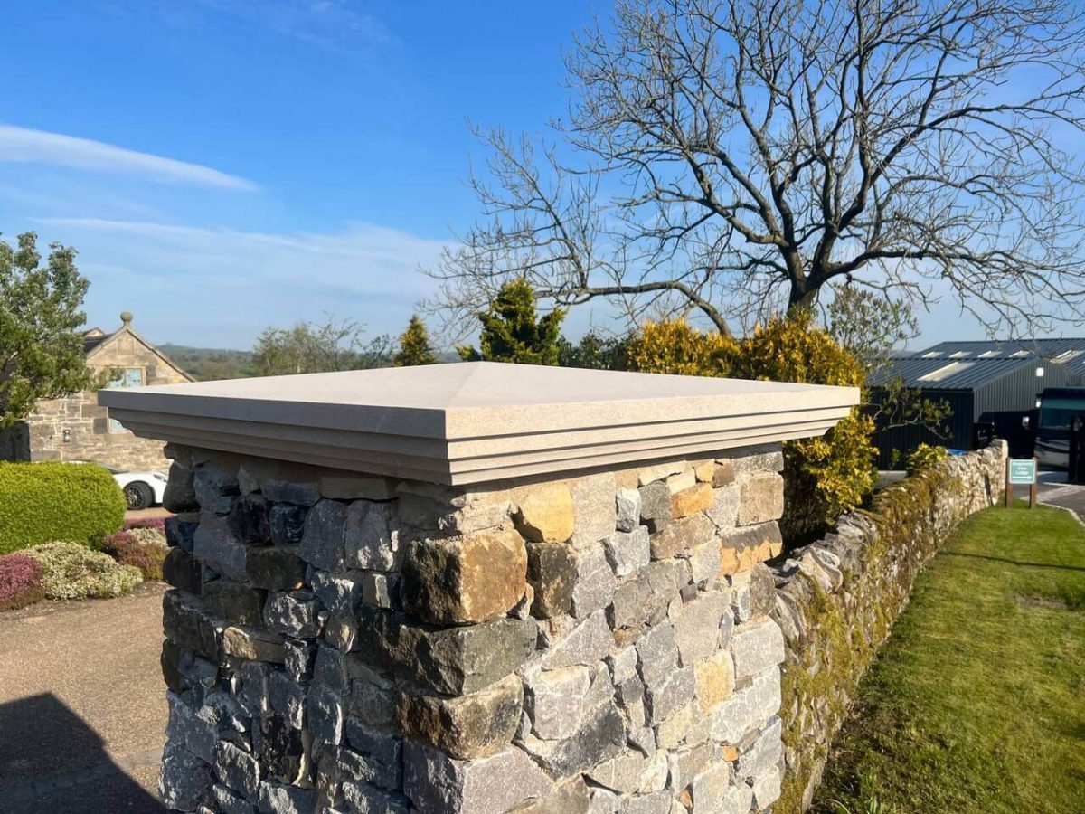 Natural Stone Pier Cap Project ~ Architectural Paving & Stone