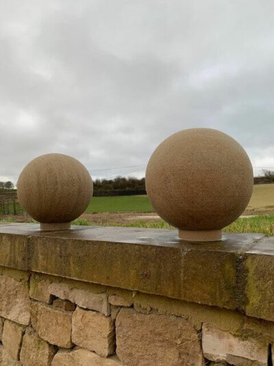 Natural Stone Ball Features ~ Architectural Paving & Stone